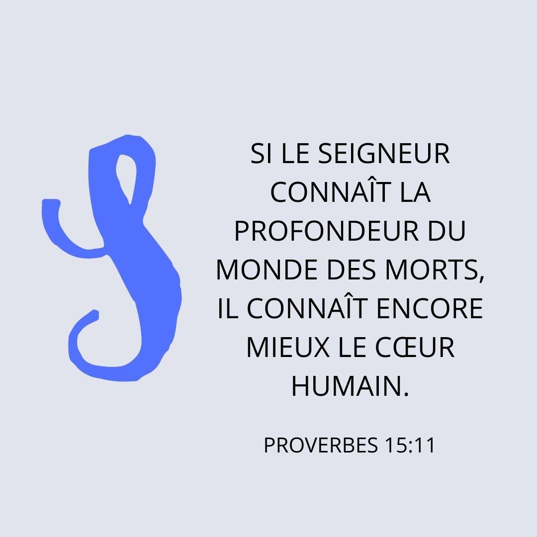 S. Le Seigneur connaît le coeur humain | 1001 versets